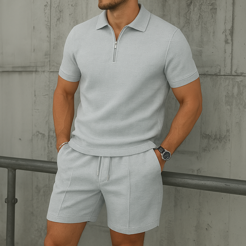 Milano Half Zip Polo Set – Elavure