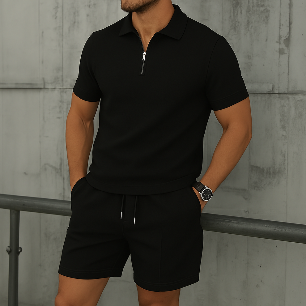 Milano Half Zip Polo Set – Elavure
